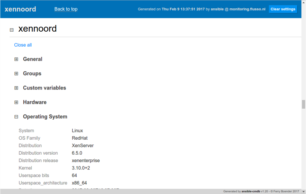 Ansible-cmdb v1.20: Generate a host overview of Ansible facts. | Electricmonk.nl weblog